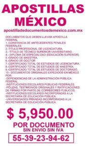 APOSTILLA DE DOCUMENTOS DE MÉXICO - APOSTILLA DE DOCUMENTOS DE MEXICO